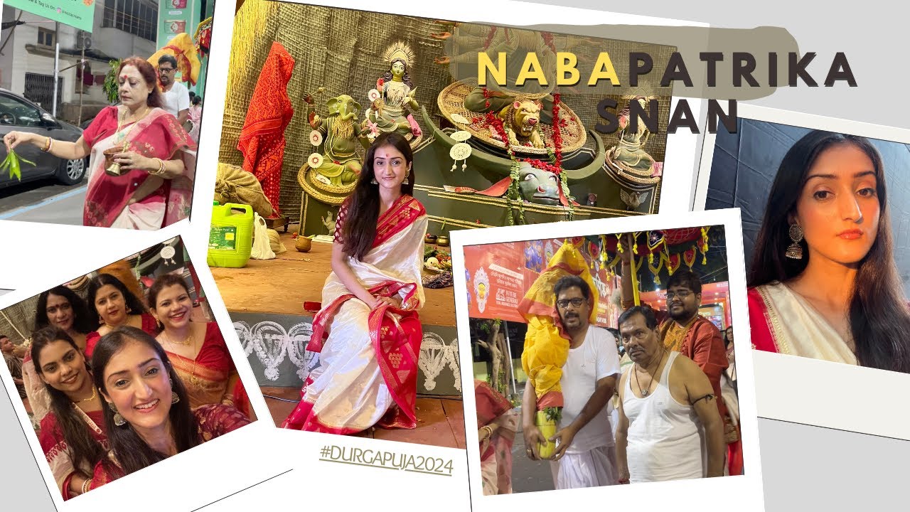 Nabapatrika Snan Ritual | Durga Puja 2024 | Maha Saptami morning at ...