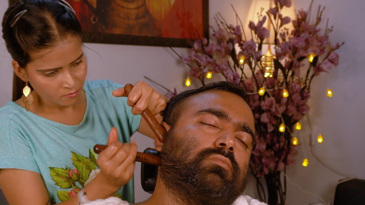 ASMR Only Head Massage||Use Heavy oli Deep Relaxing|| Satisfied Neck ...