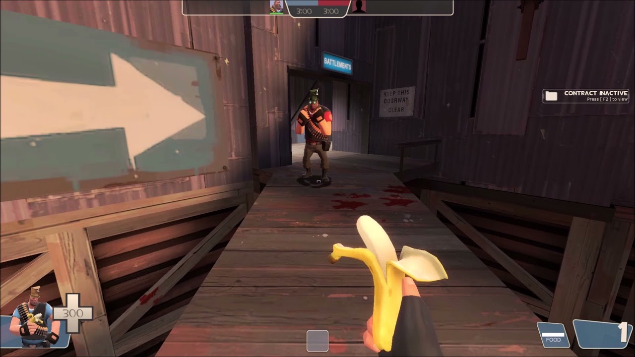 heavy from tf2 slips on a banana and dies - YouTube