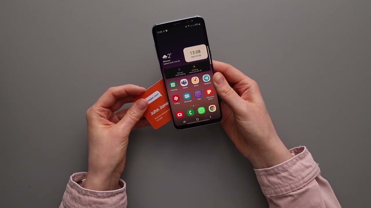 NFC Business card printed on ISBC RFID Paper - YouTube