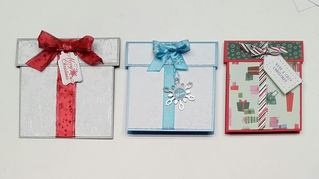 Gift Shaped Greeting Card - Tutorial - YouTube