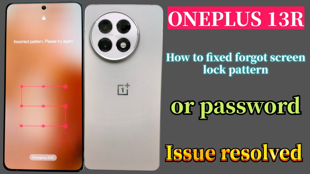 OnePlus 13r How to fixed forgot screen lock pattern or password ...