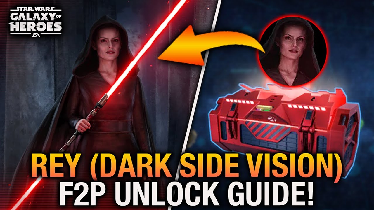 REY (DARK SIDE VISION) CONQUEST GUIDE! How to Unlock Day 1 for FREE in Galaxy of Heroes! - YouTube