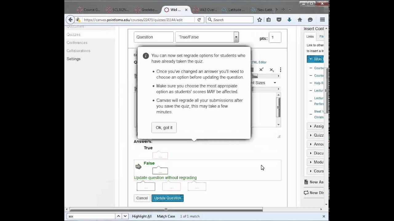 Ho to ID the right answers in Canvas - YouTube