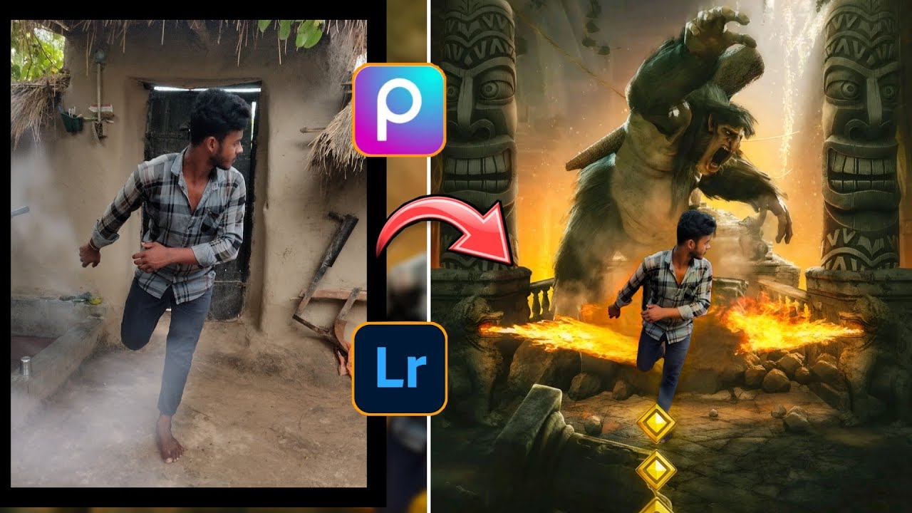 Temple Run Photo Editing || Temple Run Photo Editing In Picsart - YouTube