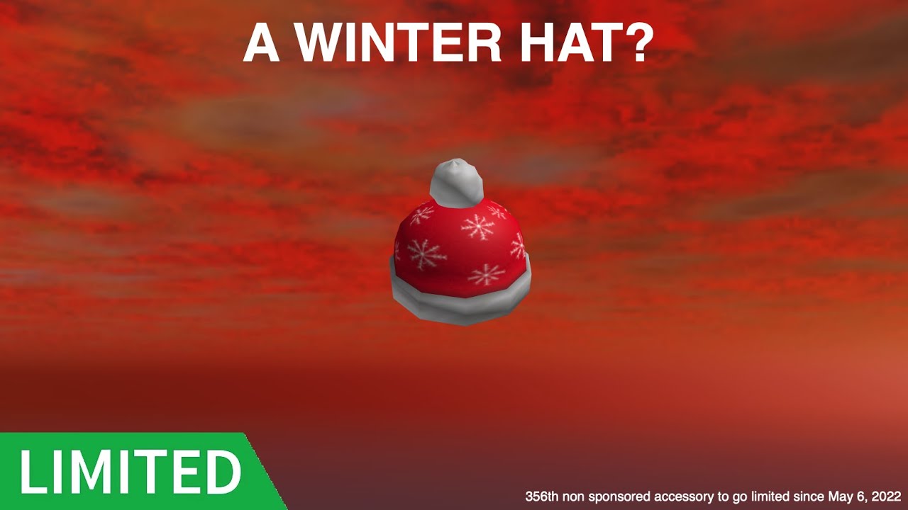 Roblox: Snowflake Winter Cap goes Limited - YouTube