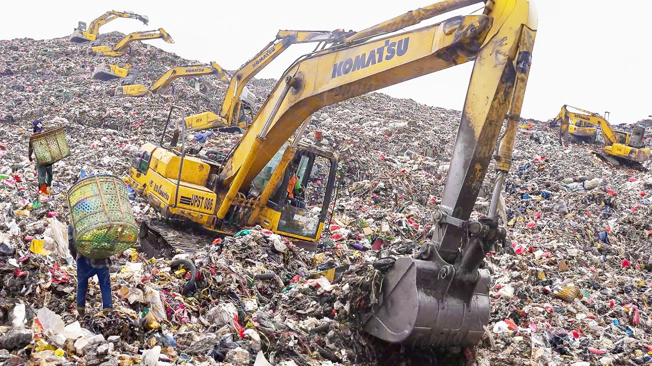 How They Process Tons of Garbage in Mega Landfill - YouTube