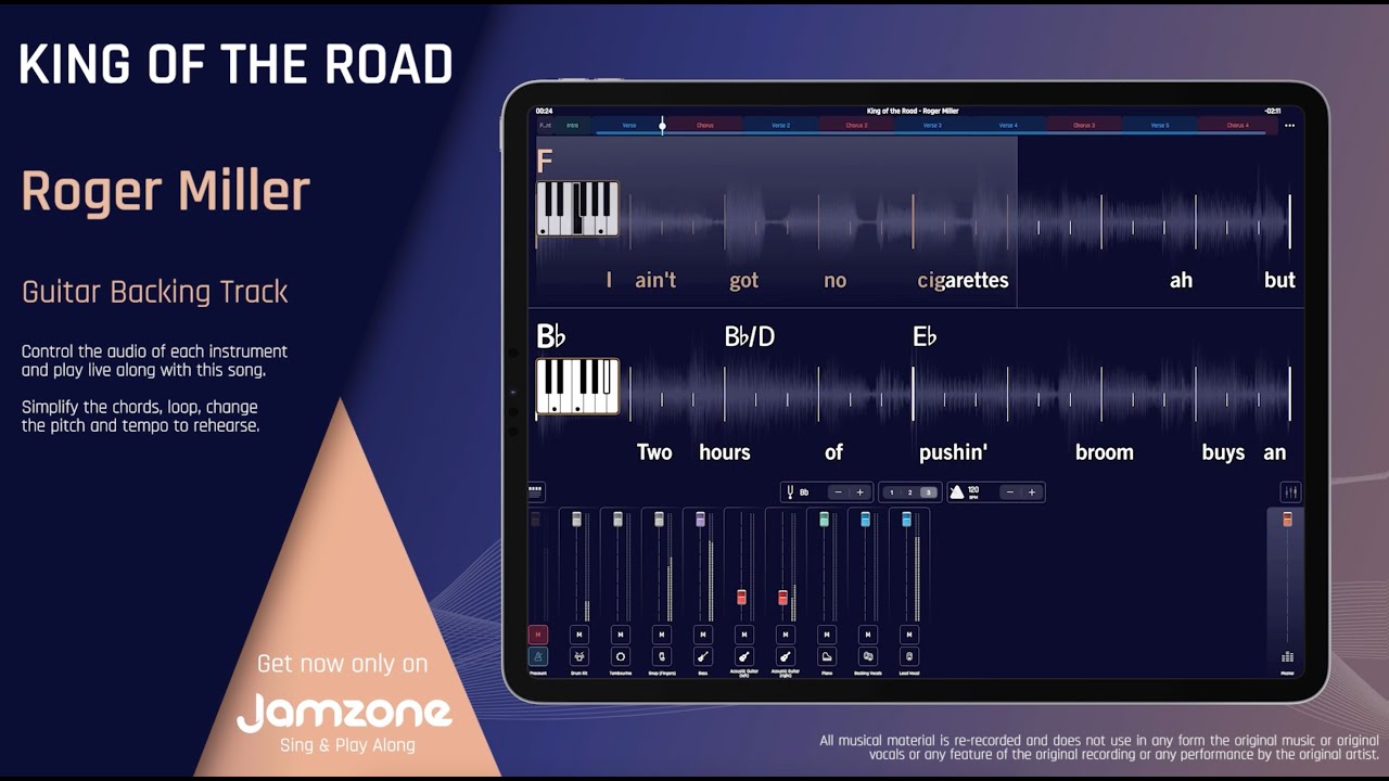 Guitar Backing Track | King of the Road - Roger Miller - YouTube