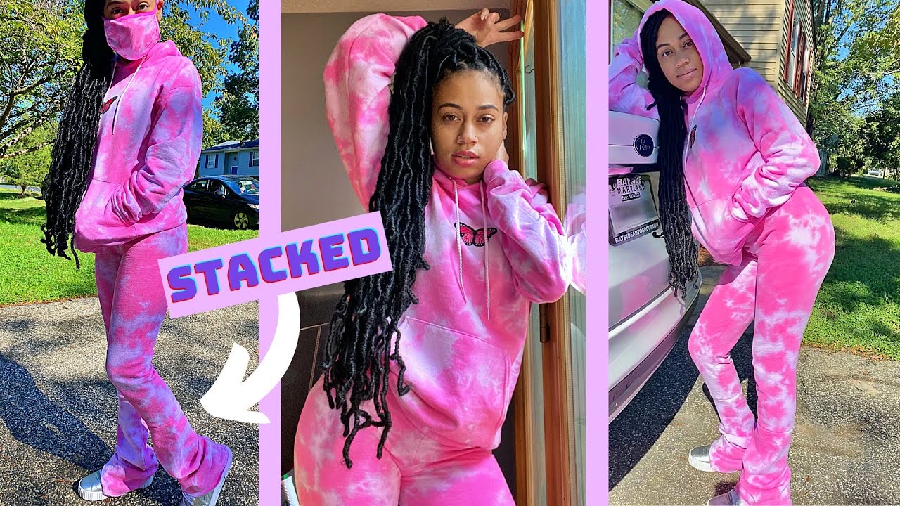 Diy Stacked Tie Dye Sweatsuit Set With Rit Dye No Sewing Machine Youtube