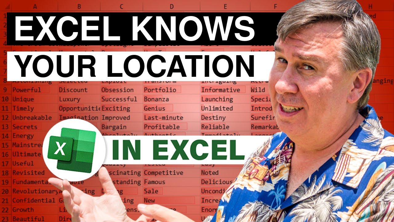 Excel Location Awareness: Excel Knows Where You Are - Episode 2357 ...