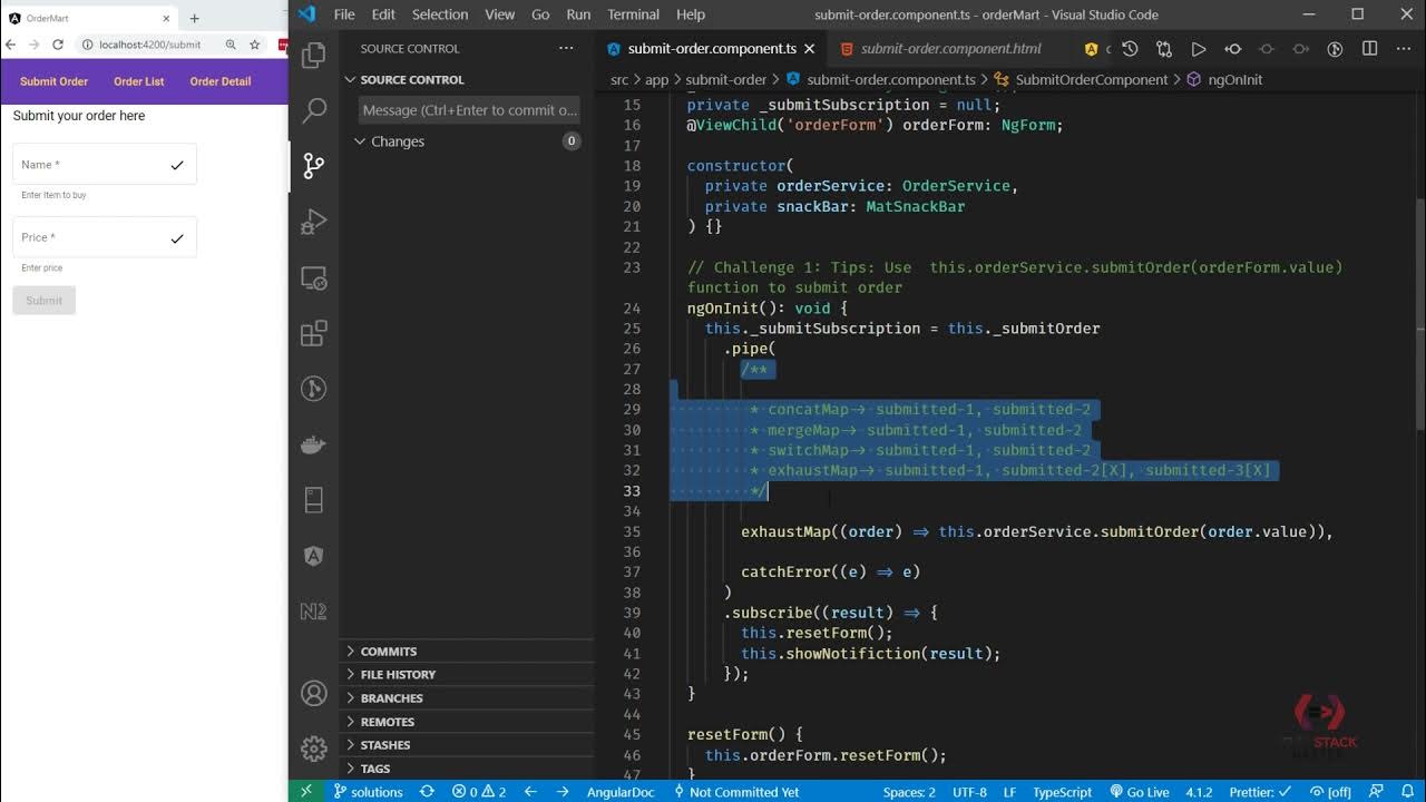 Challenge: Add Shipping Detail using RxJS Higher Order Observable - YouTube