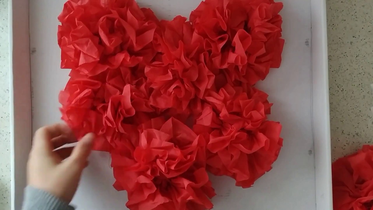 DIY/Ide dhurate per Shen Valentin/Kompozim me lule te bera vete - YouTube