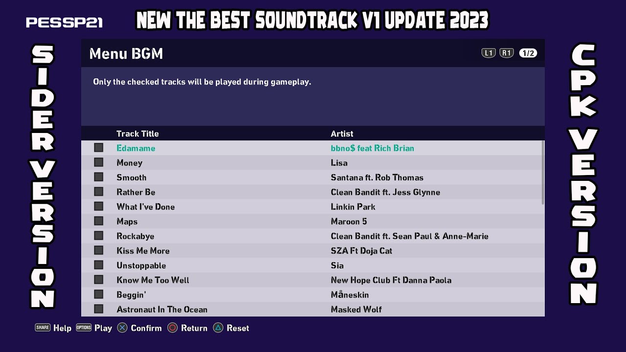 NEW THE BEST SOUNDTRACK V1 UPDATE 2023 || ALL PATCH COMPATIBLE || SIDER ...
