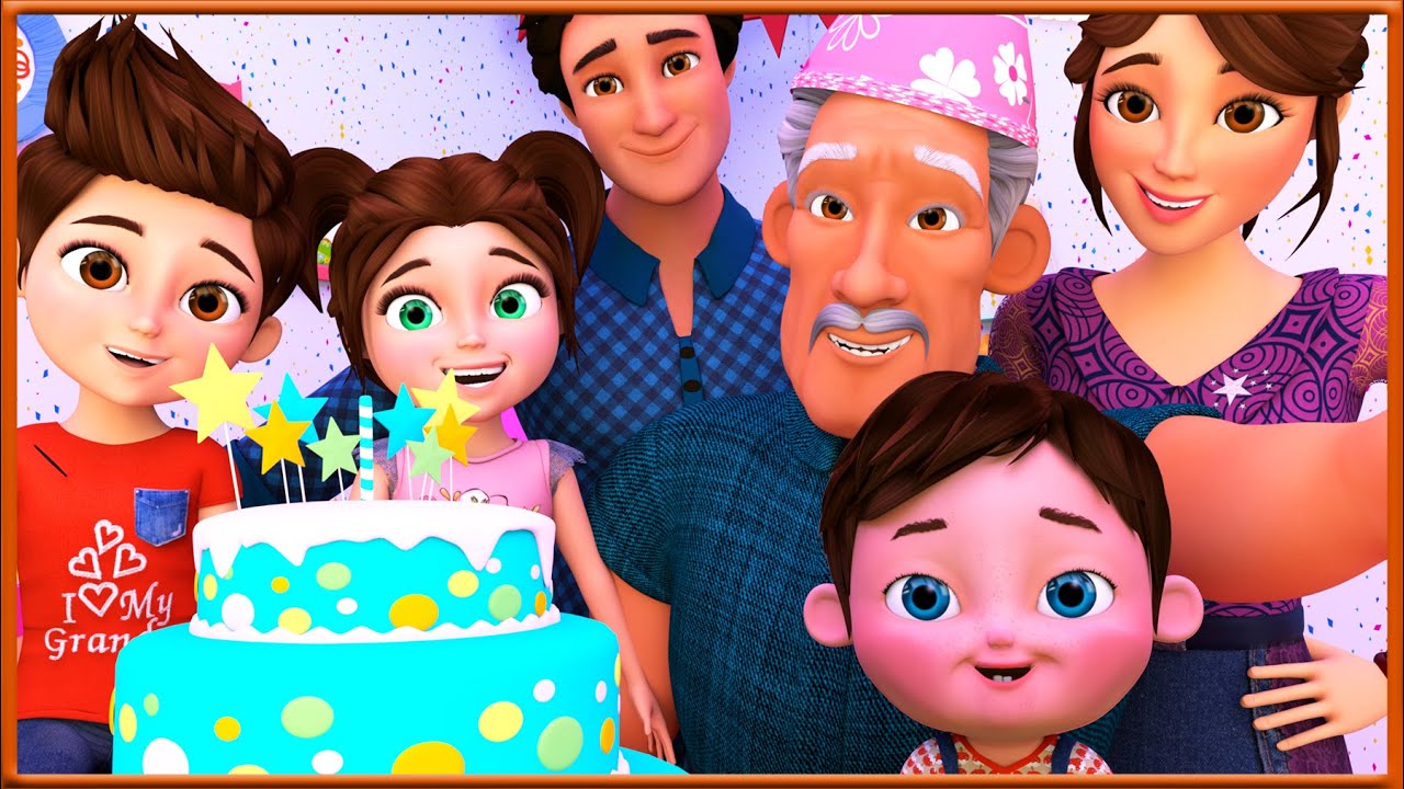 Happy Birthday Song To GrandPa | Kids Party Songs & Nursery Rhymes ...