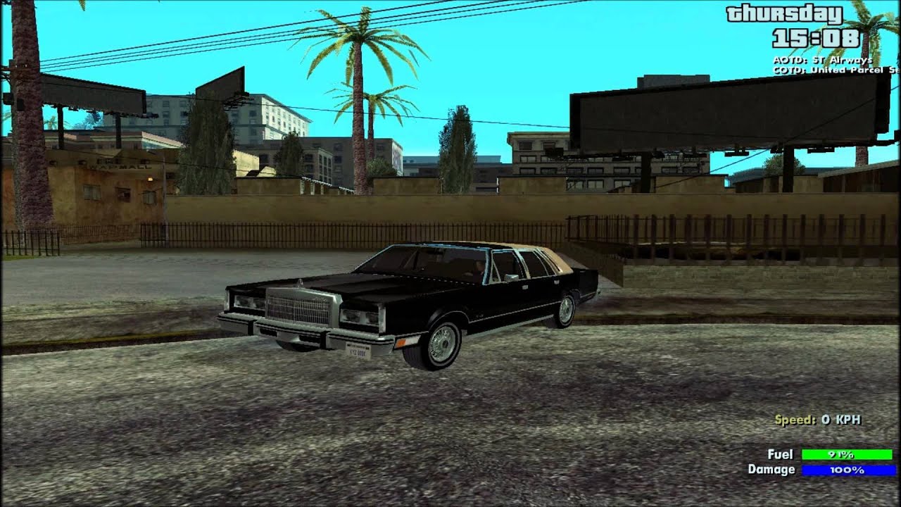 [GTA SA Mod Showcase] 1985 Lincoln Town Car - YouTube