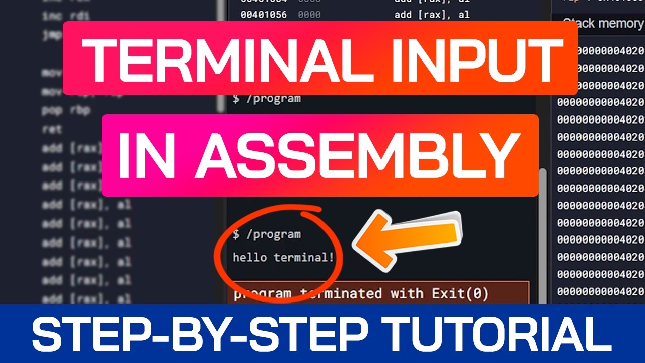 How to Read from the Terminal | Assembly Beginner Tutorial | x86-64 Programming | Assembly ...