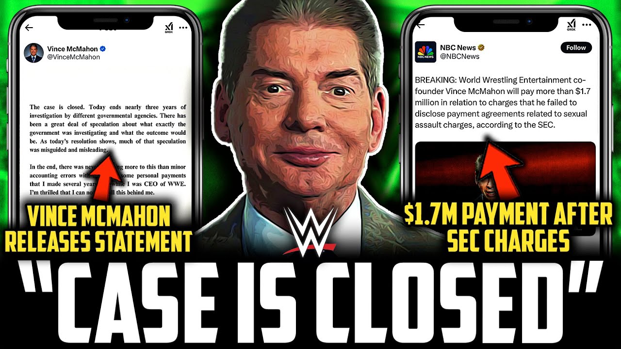 WWE Vince McMahon $1.7M SEC SETTLEMENT | Says "CASE IS CLOSED" | Janel ...