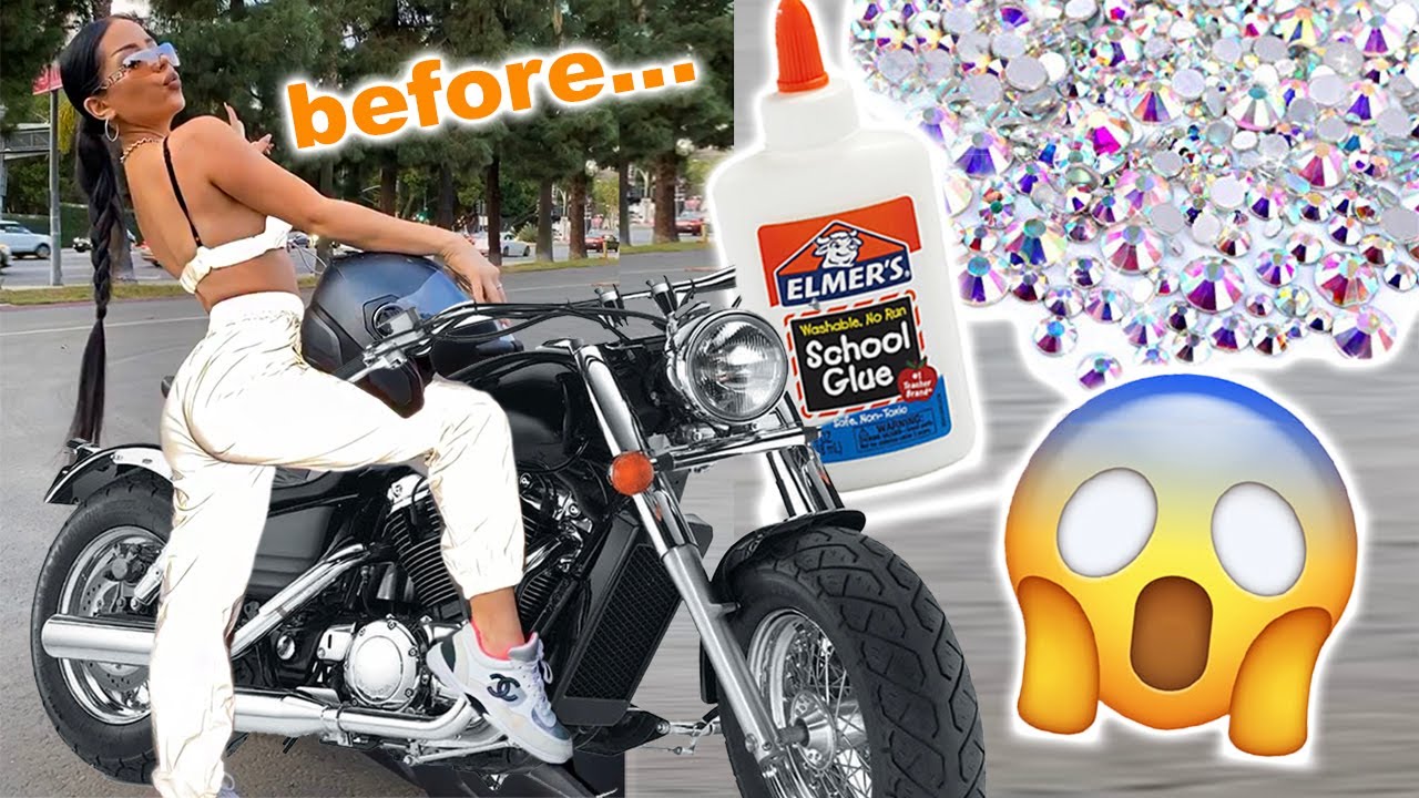 Bedazzling My Motorcycle! - YouTube