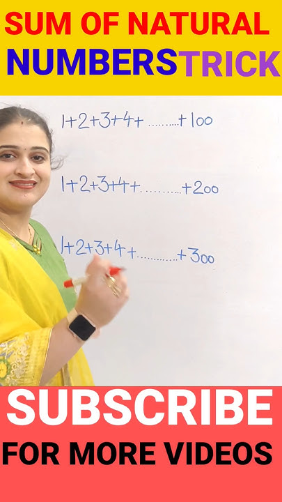 SUM OF NATURAL NUMBERS TRICK #addition #easymathtricks #trending #mathematics #ytshorts # ...