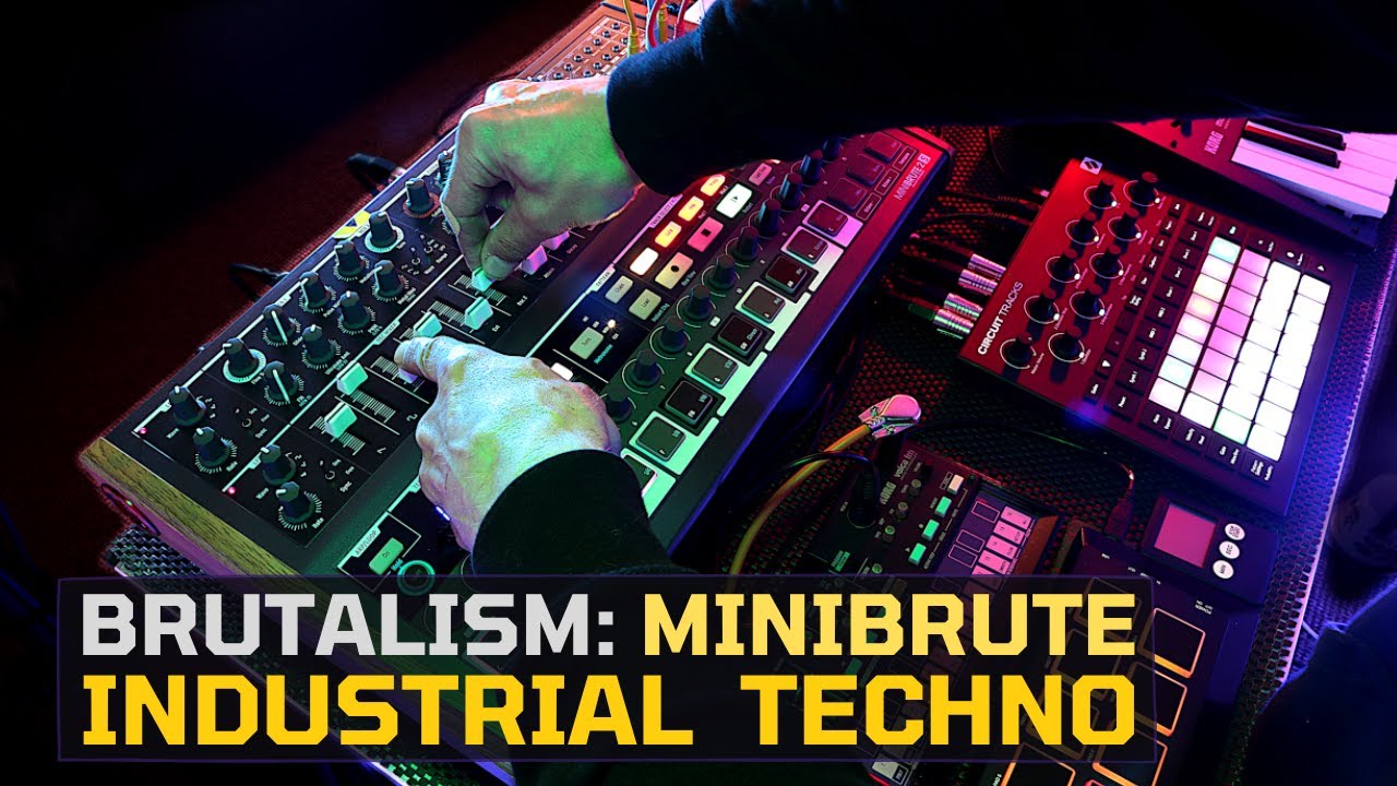 Brutalism - A Minibrute 2s Modular Industrial Techno Synth Jam - YouTube