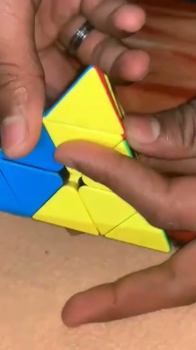 Pyraminx cube in checkerboard pattern || #shorts - YouTube