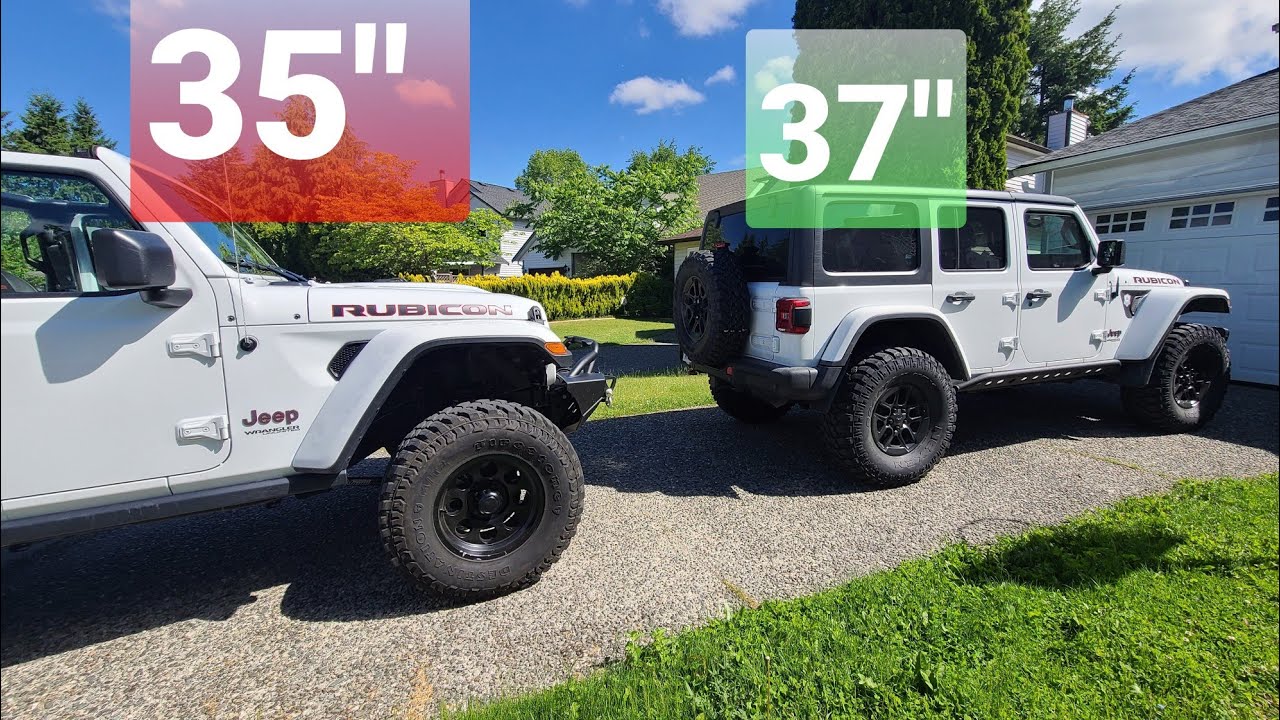 35 Vs 37 Two Ecodiesel Jeep Wrangler Rubicons YouTube