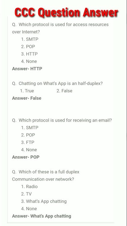CCC |ccc question paper in hindi|ccc exam question answer in hindi ...