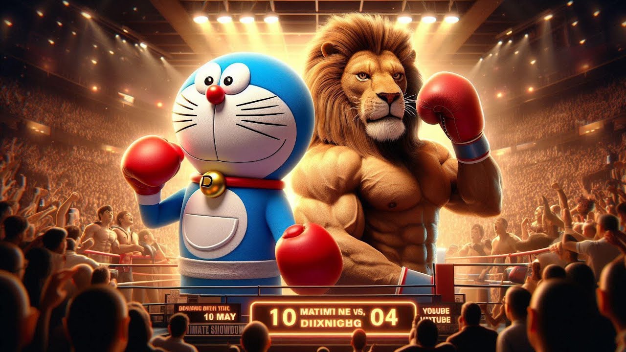Doraemon New Episode 2024 | Doraemon Vs Lion King | Boxing Match 🥊 ...