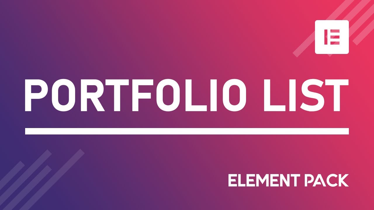 How to Use Portfolio List Widget by Element Pack in Elementor - YouTube