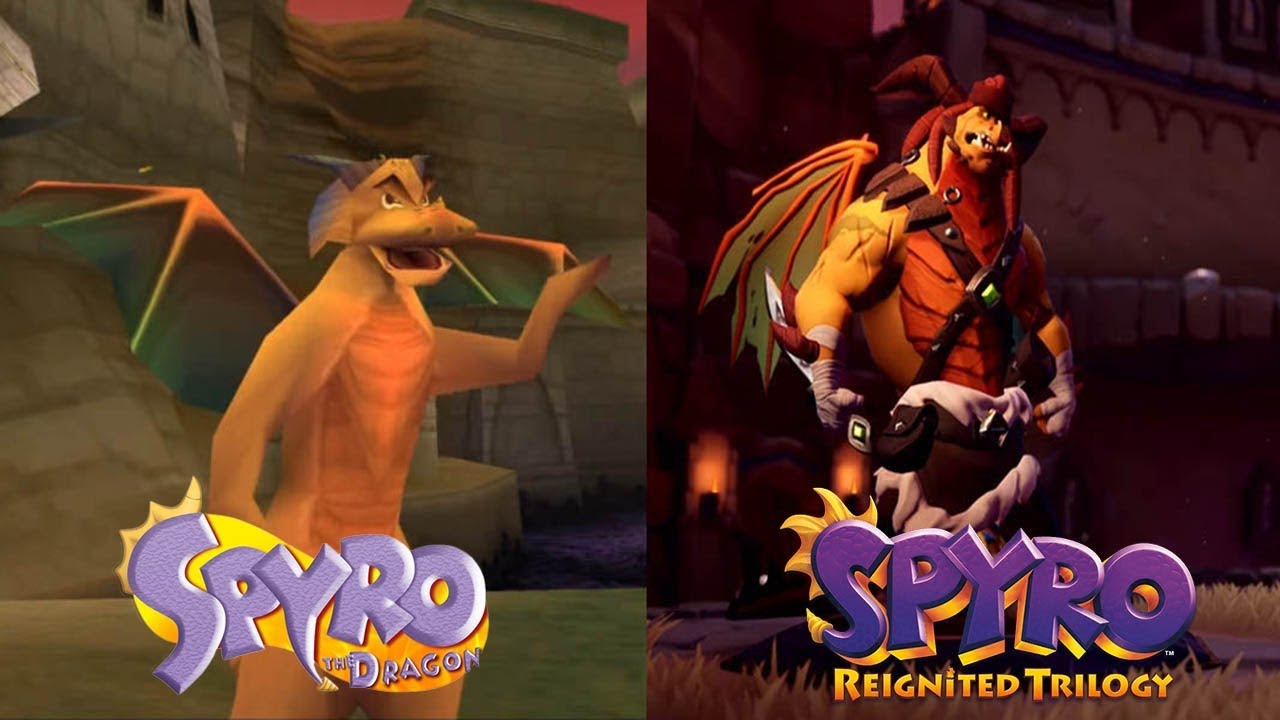 Spyro 1 and Reignited Trilogy Comparisons as of 8/13/18 - YouTube