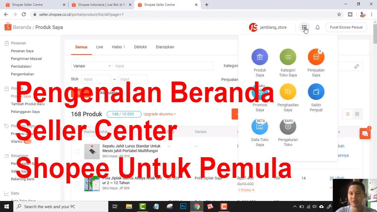Seller Center Shopee Buat Penjual Pemula - YouTube