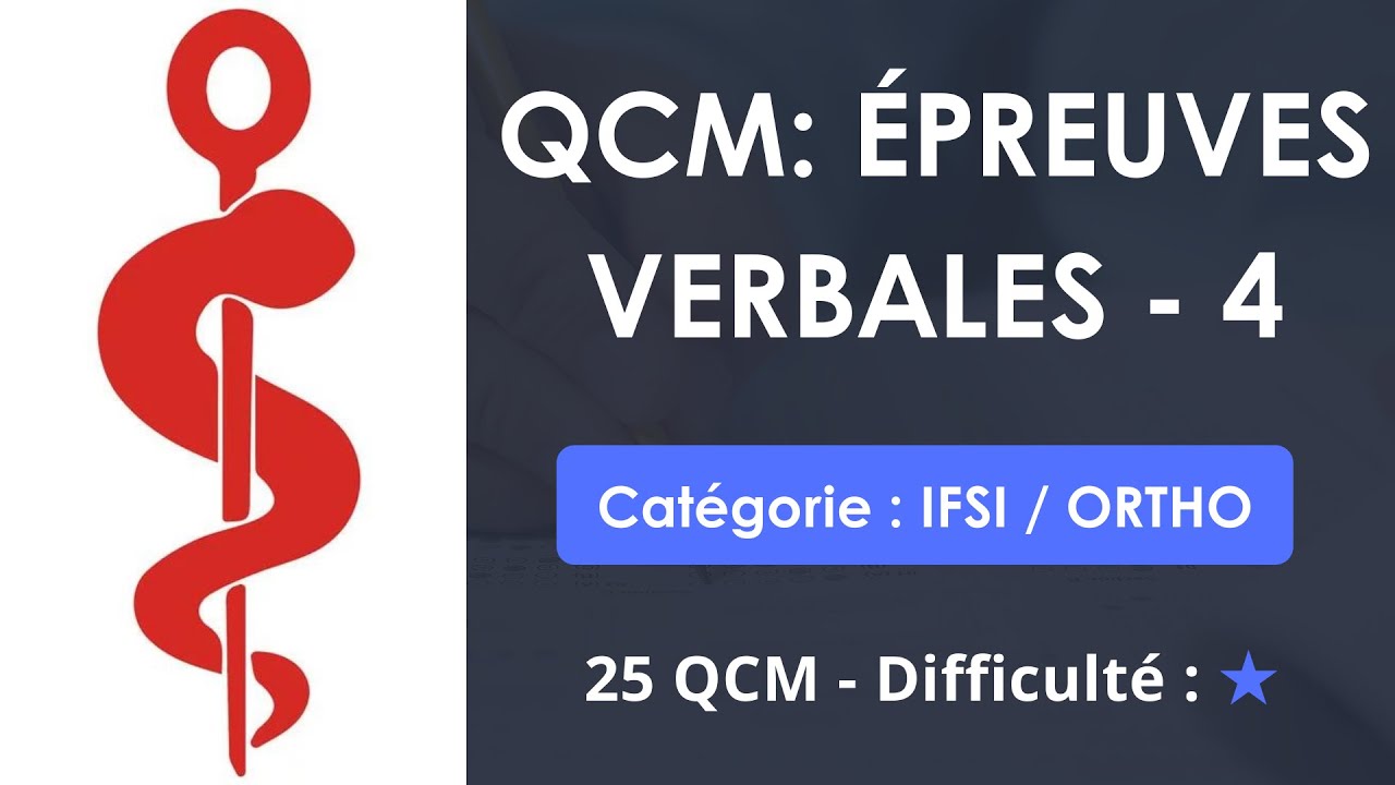 25 QCM: épreuve verbale (IFSI et Orthophonie) - Niveau facile - YouTube