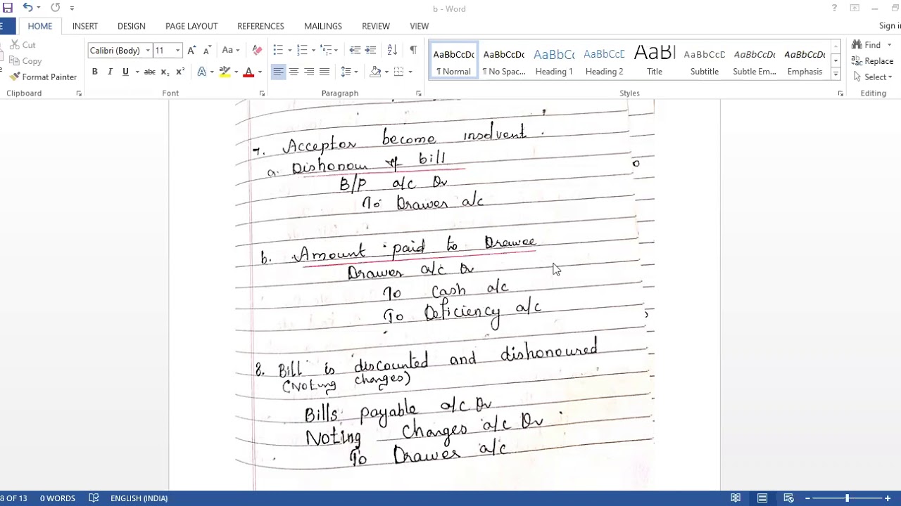 Bill of exchange-in the books of drawer and drawee- part 2 - YouTube