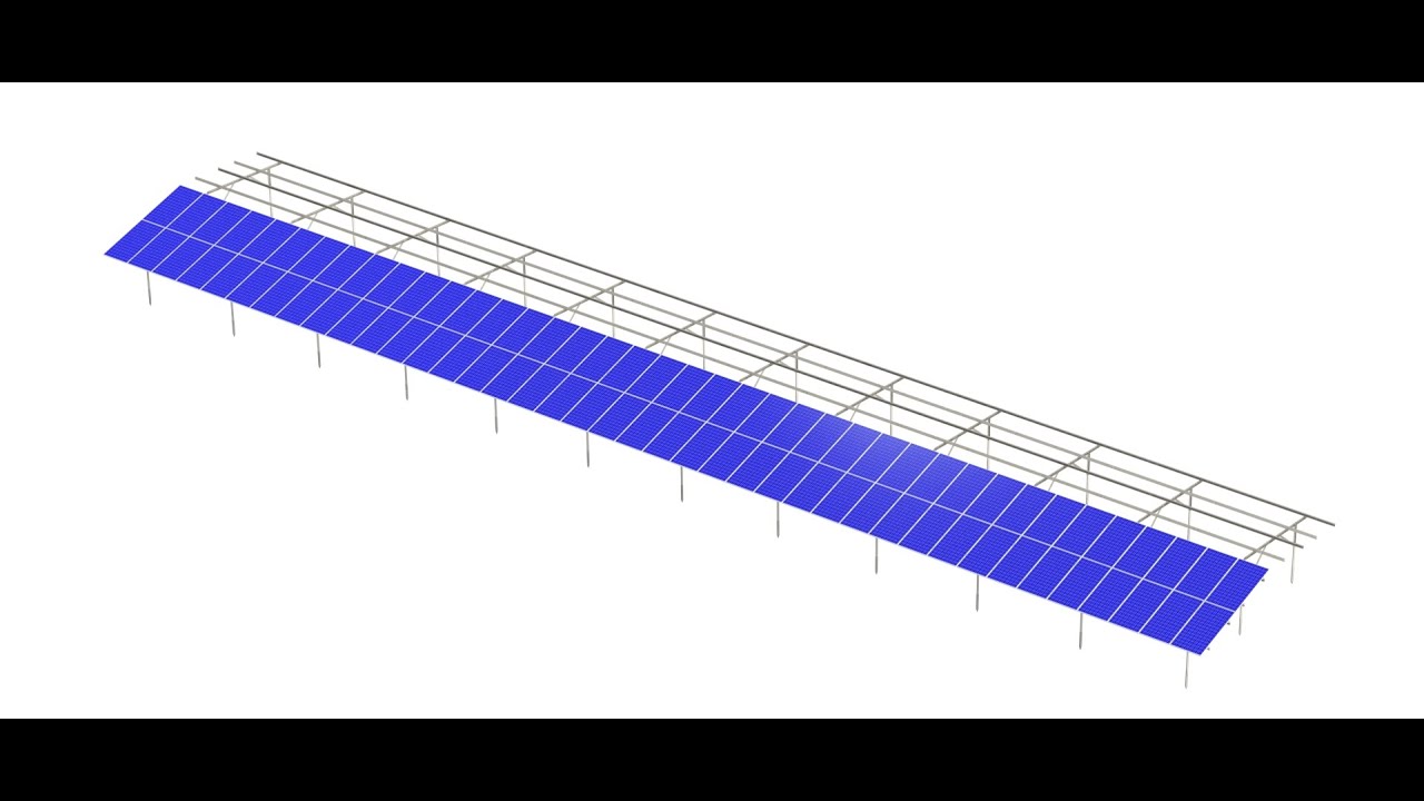 Double ground solar mounting structure - YouTube