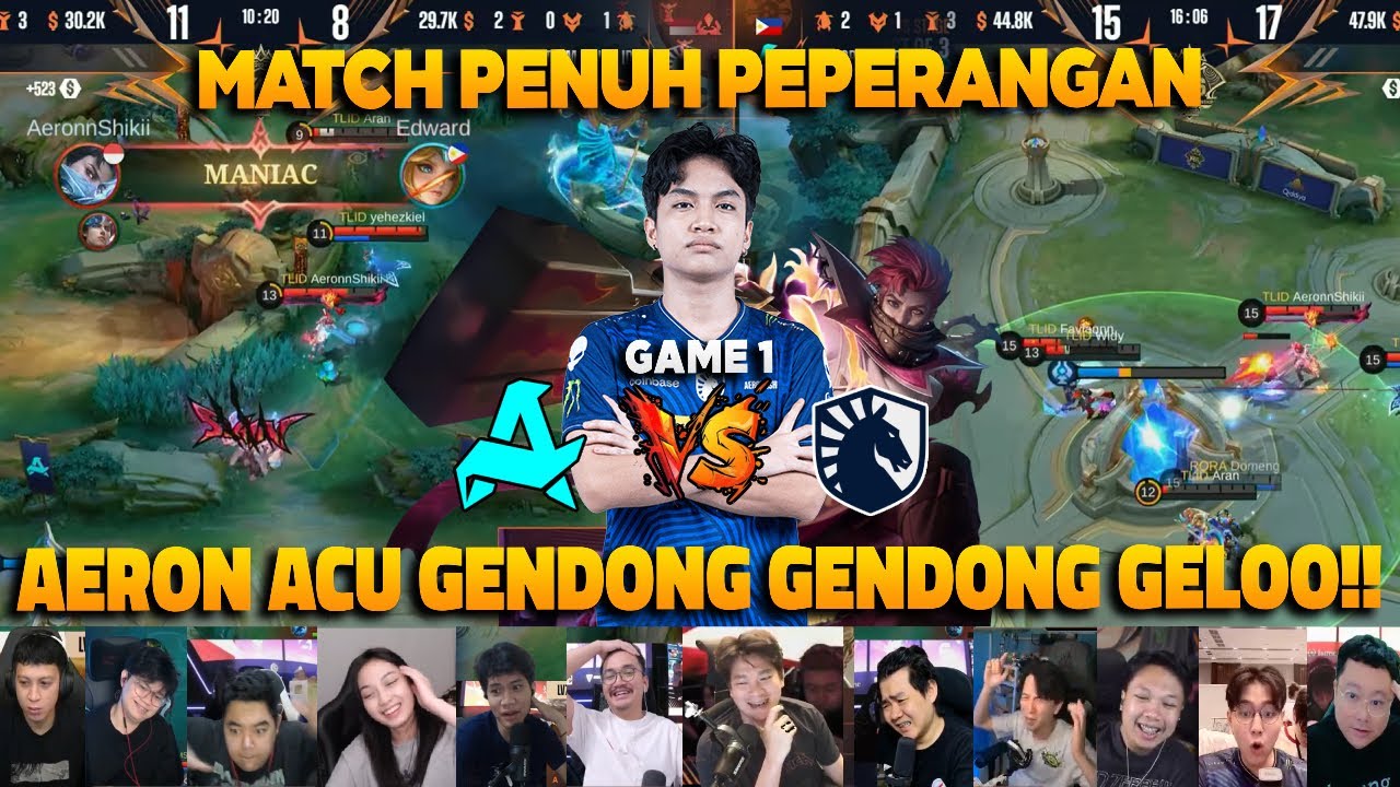 PANAS!! AERON MANIAC GELOO REAKSI STREAMER SWISS STAGE M6 TLID VS ...