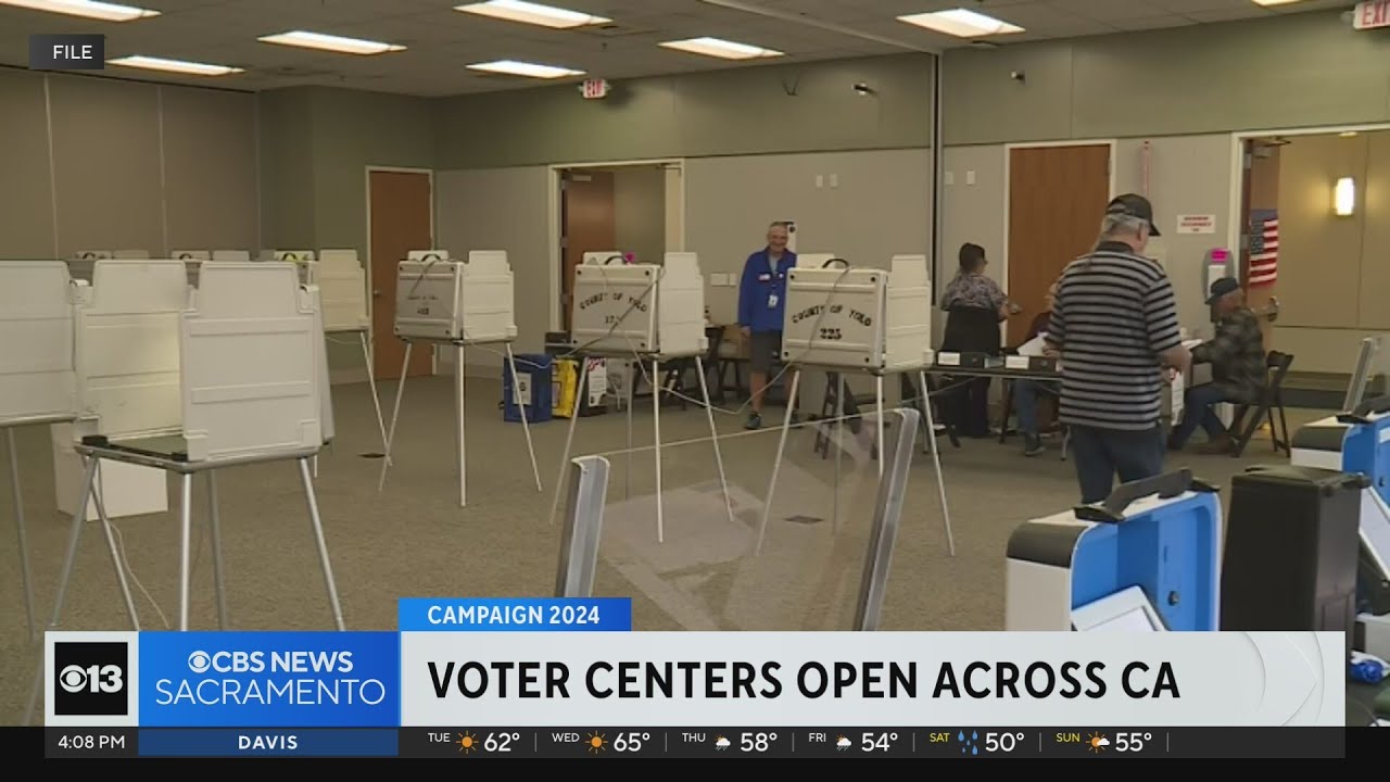 Vote centers open across California - YouTube