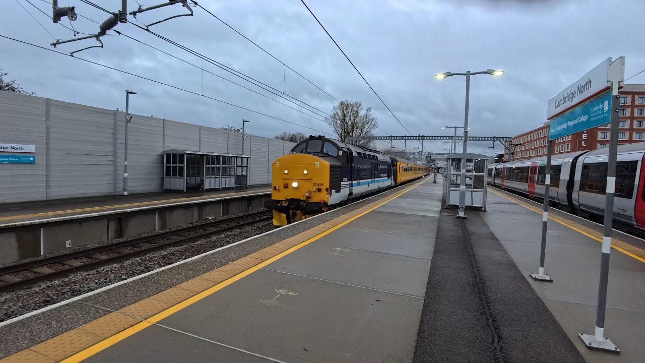 Colas Rail 37425 'Sir Robert McAlpine' and 37421 - Test train 1Q98 5th ...