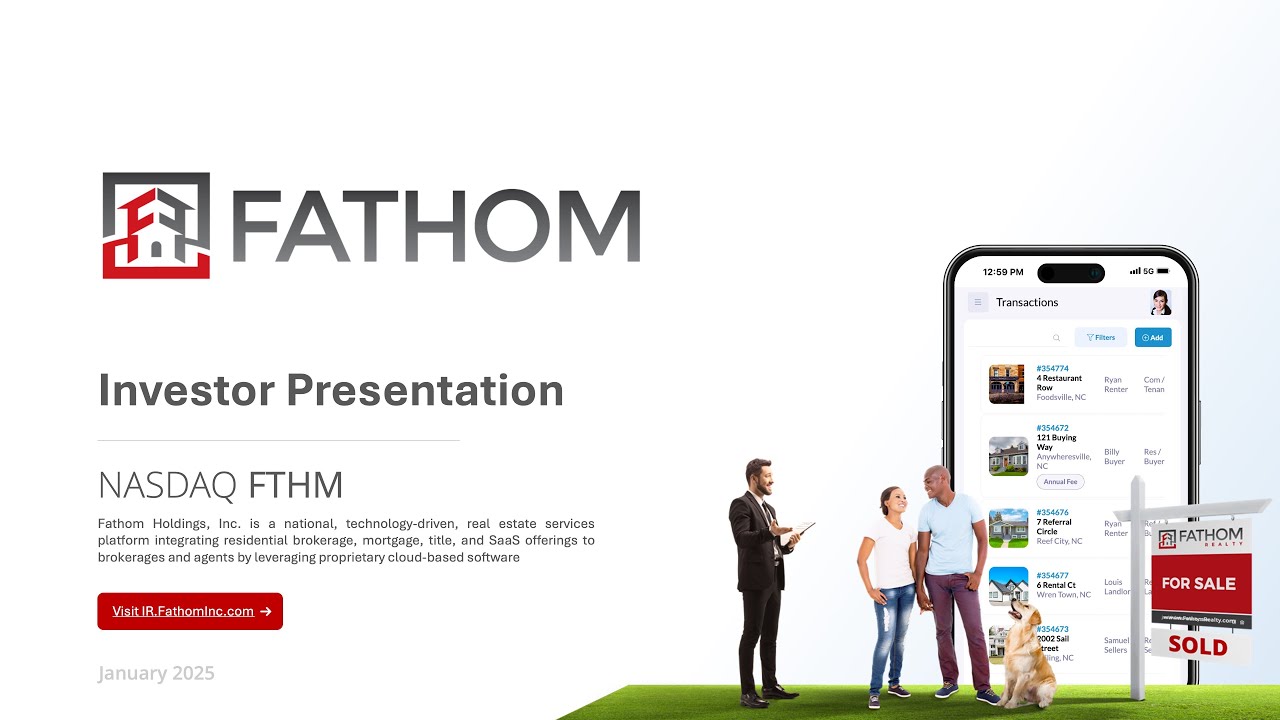 Fathom Holdings Investor Presentation NASDAQ: FTHM - YouTube