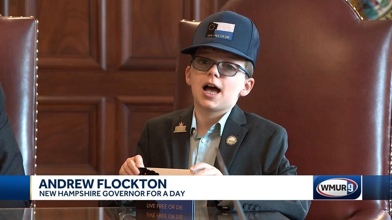 Andrew Flockton serves as New Hampshire's 'governor for a day' - YouTube
