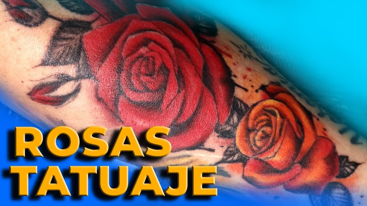 TATUAJE de ROSAS en el brazo! Cómo tatuar "ACUARELA"? 😱 #tatuaje # ...