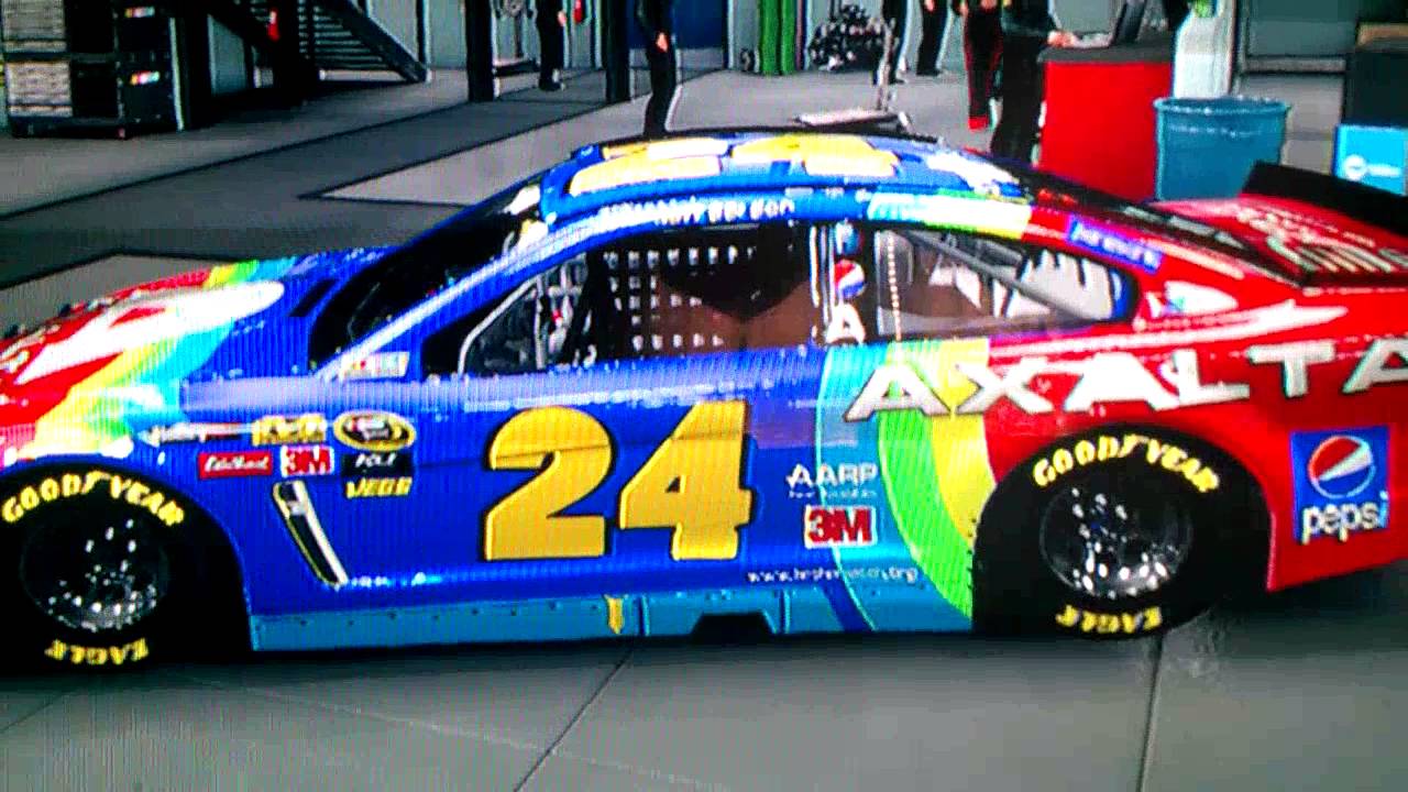 AXALTA rainbow 24 car NASCAR 15 - YouTube