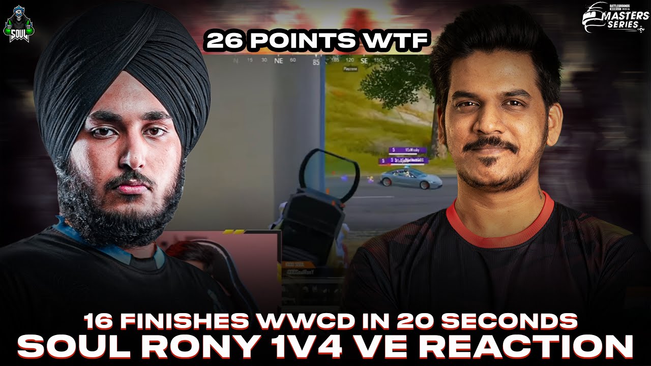 SouL Rony 1v4 Vasista Esports REACTION 🔥💀 | BGMS - YouTube