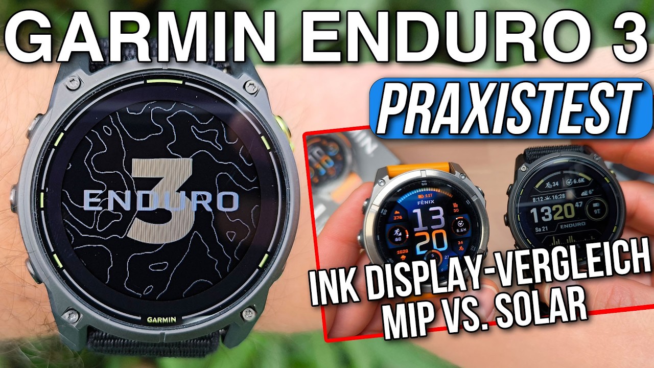 Garmin ENDURO 3 Test 👉🚲 Die bessere Fenix 8? Praxistest! Sportuhr für ...