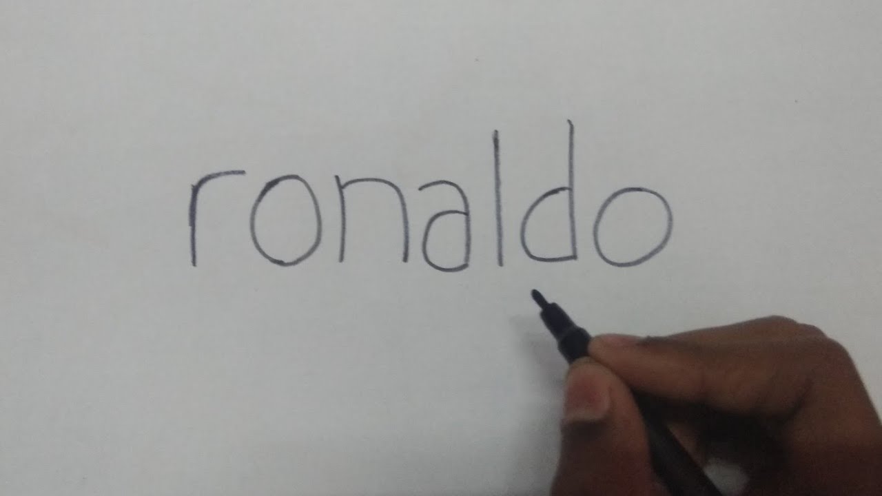 How to draw Ronald how to turn words RONALDO into CARTOON for Kids ...