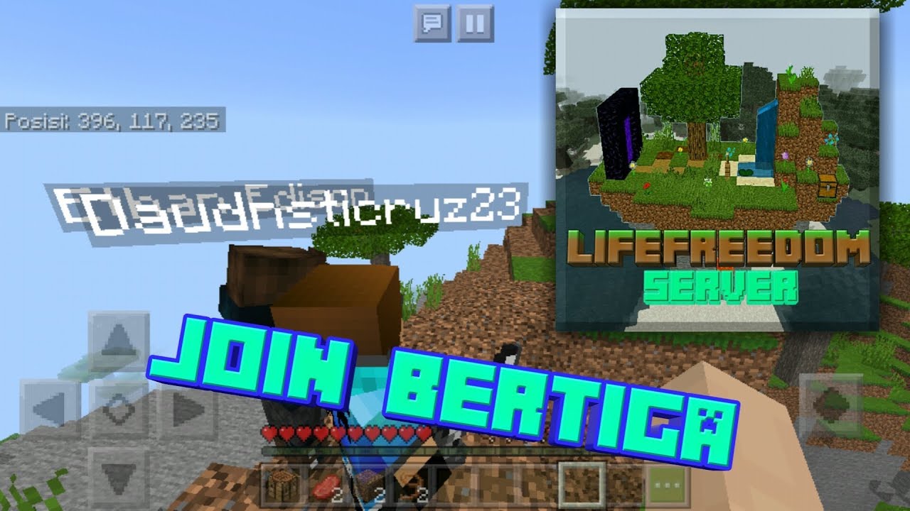 Asik² Join Bertiga di Server Lifefreedom PSMP | Minecraft PE - YouTube