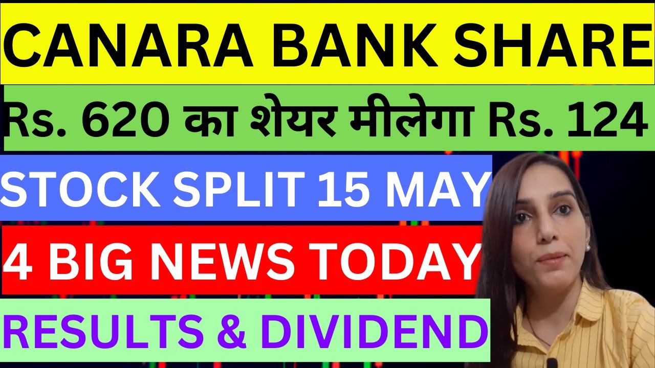 Canara bank stock split | Canara bank share 4 big news today | canara ...