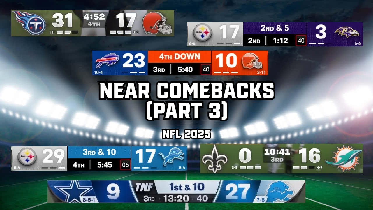 Comebacks That Fell Short in the 2025 NFL Season | Part 3 - YouTube