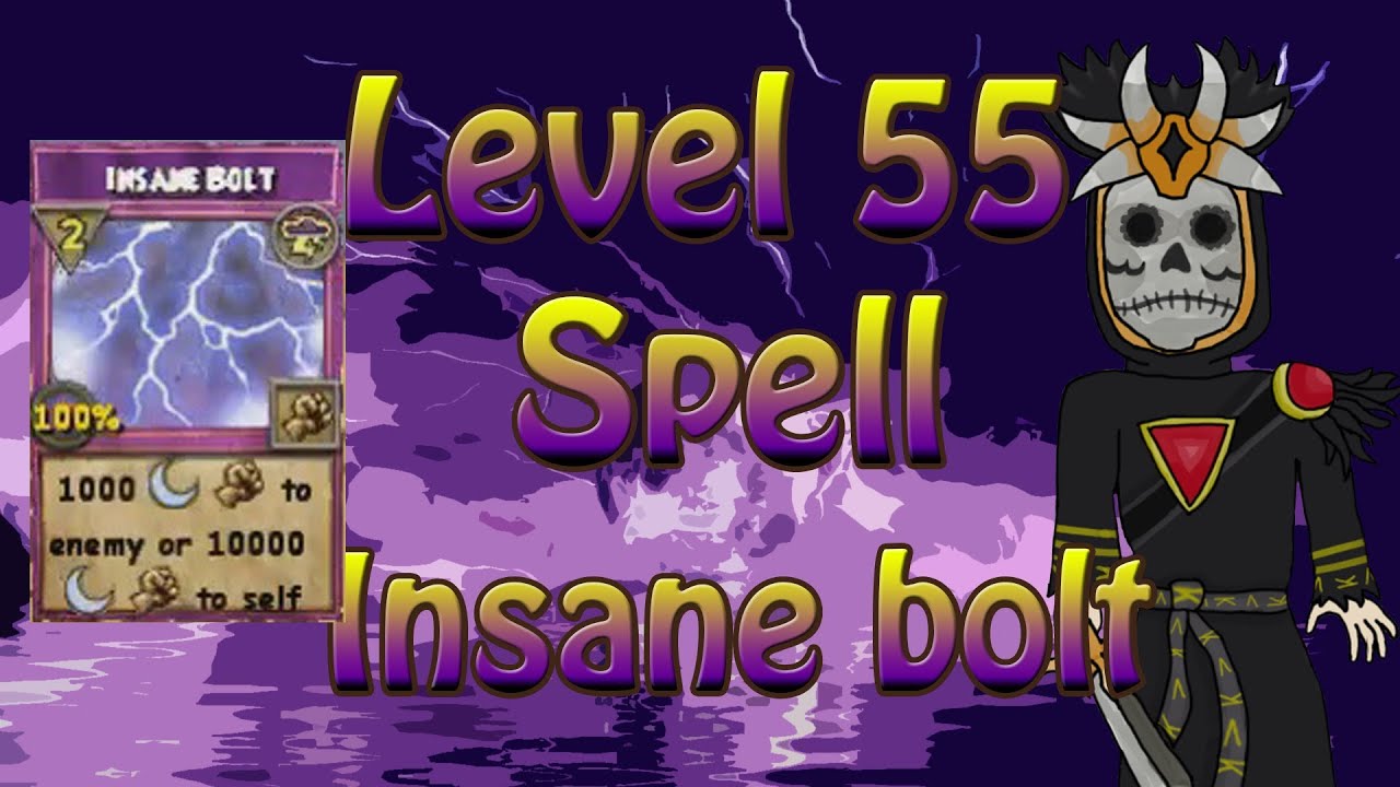 Level 55 Insane bolt - Wizard101 - YouTube