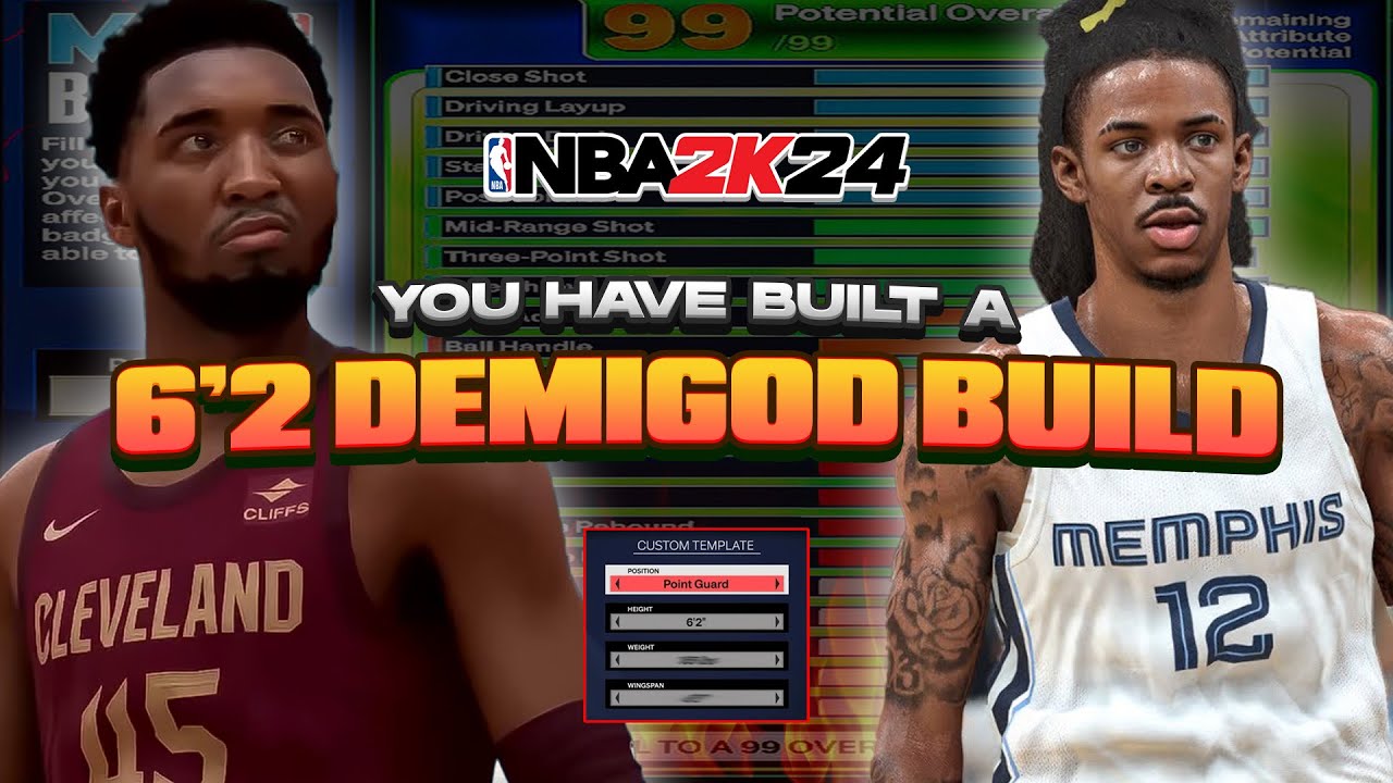 HOW TO BUILD: 6'2 DEMIGOD SG BUILD #nba2k24 #2k24 - YouTube
