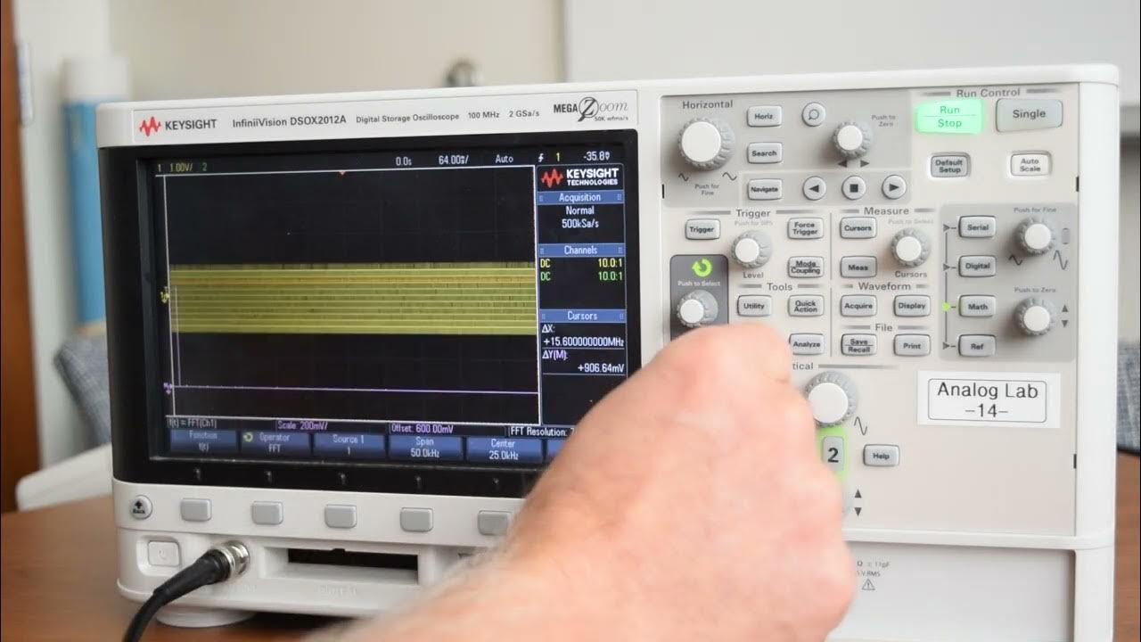 Using FFT on oscilloscope - YouTube